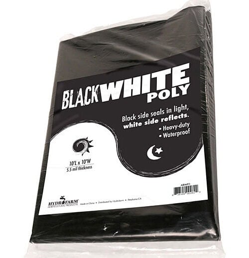 Black and White Poly Sheeting (10' x 10') | Planet Natural